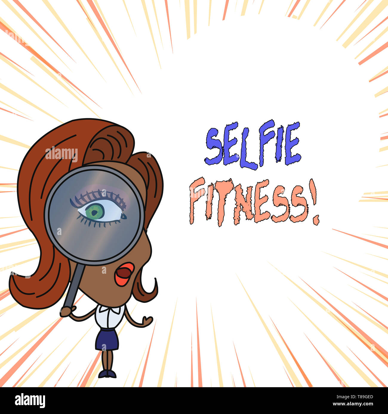 Word writing text Selfie Fitness. Business photo showcasing Taking ...
