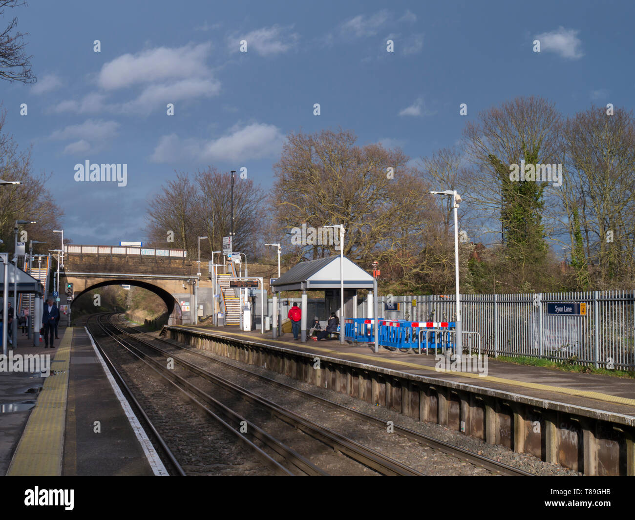 europe, UK, England, London, Isleworth Syon Lane station Stock Photo ...