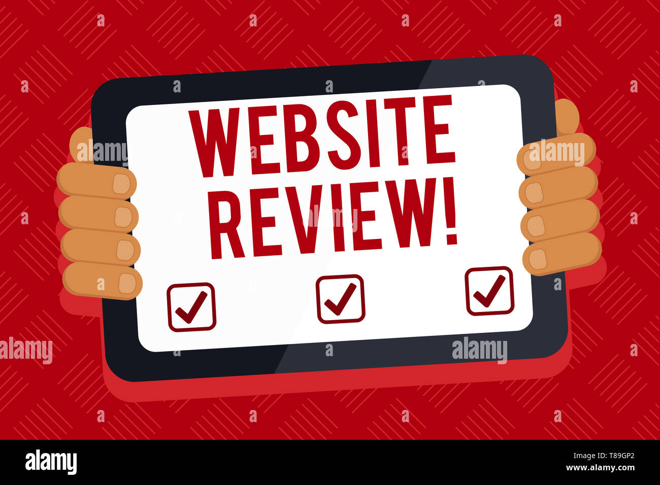 Conceptual hand writing showing Website Review. Concept meaning the ...