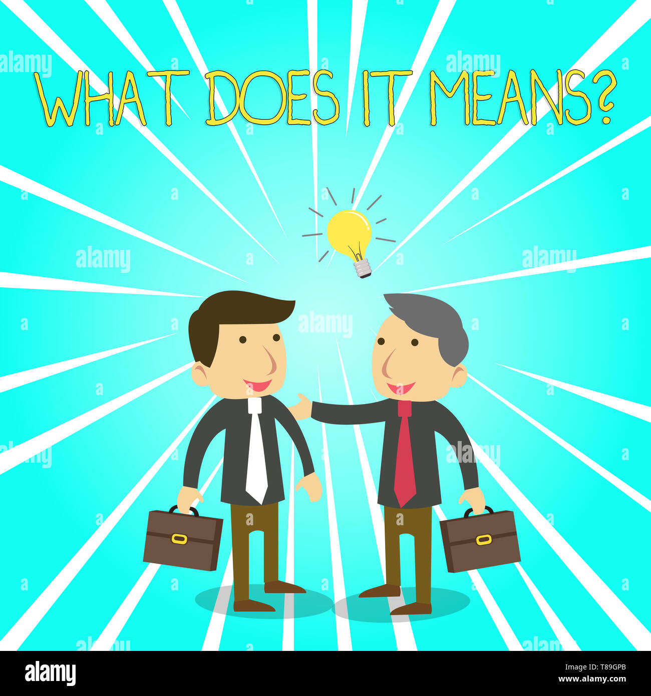 Text sign showing What Does It Means question. Business photo ...