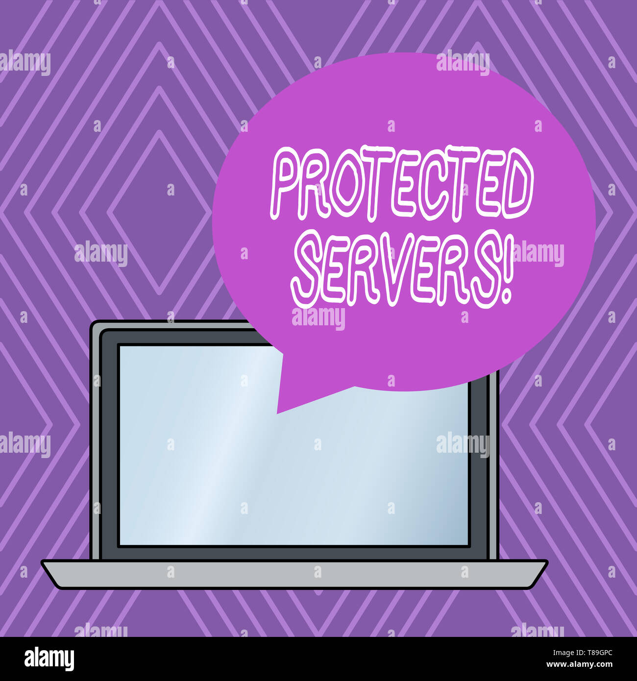 Writing note showing Protected Servers. Business concept for technology ...