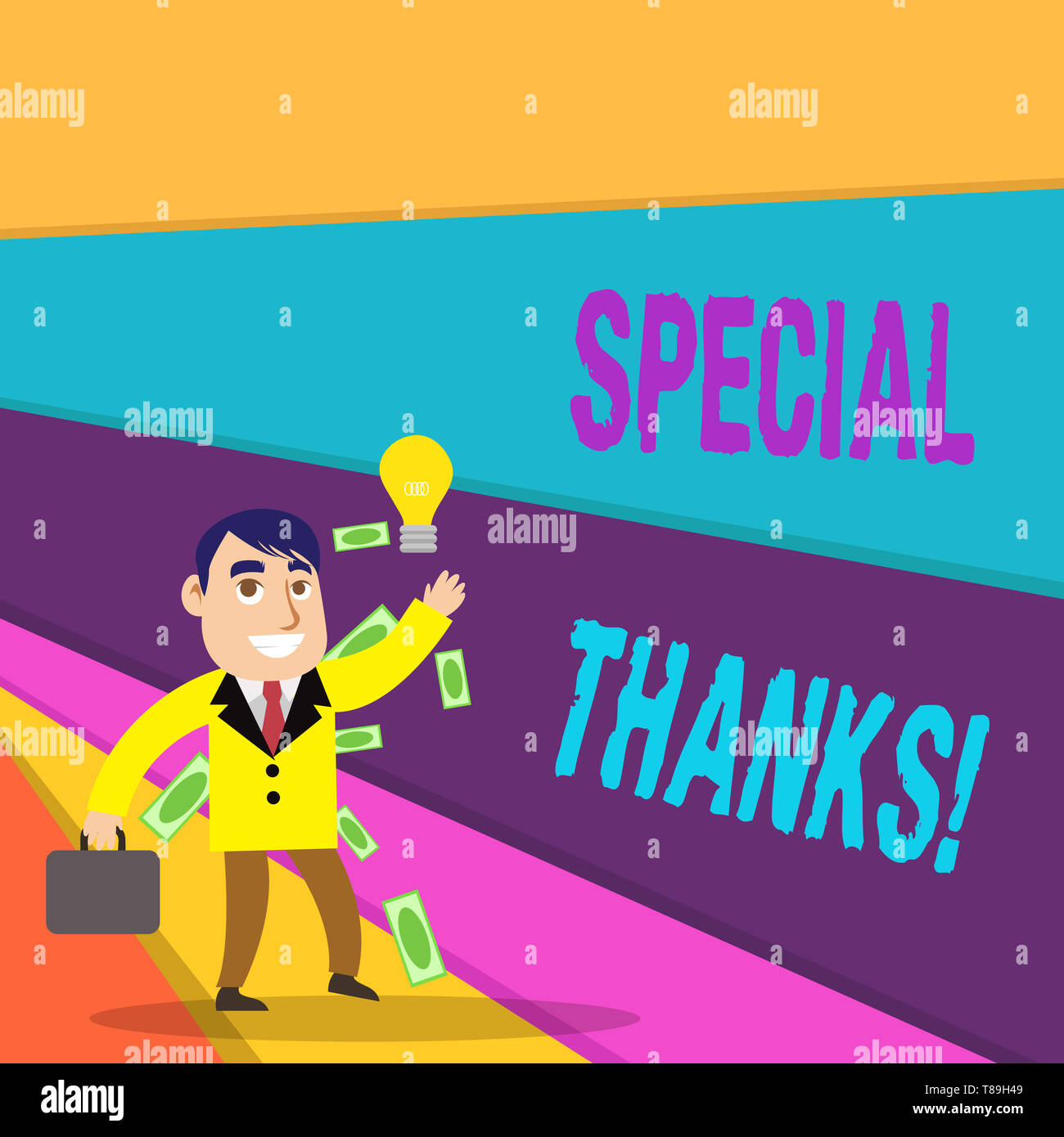 Handwriting text writing Special Thanks. Conceptual photo expression of ...