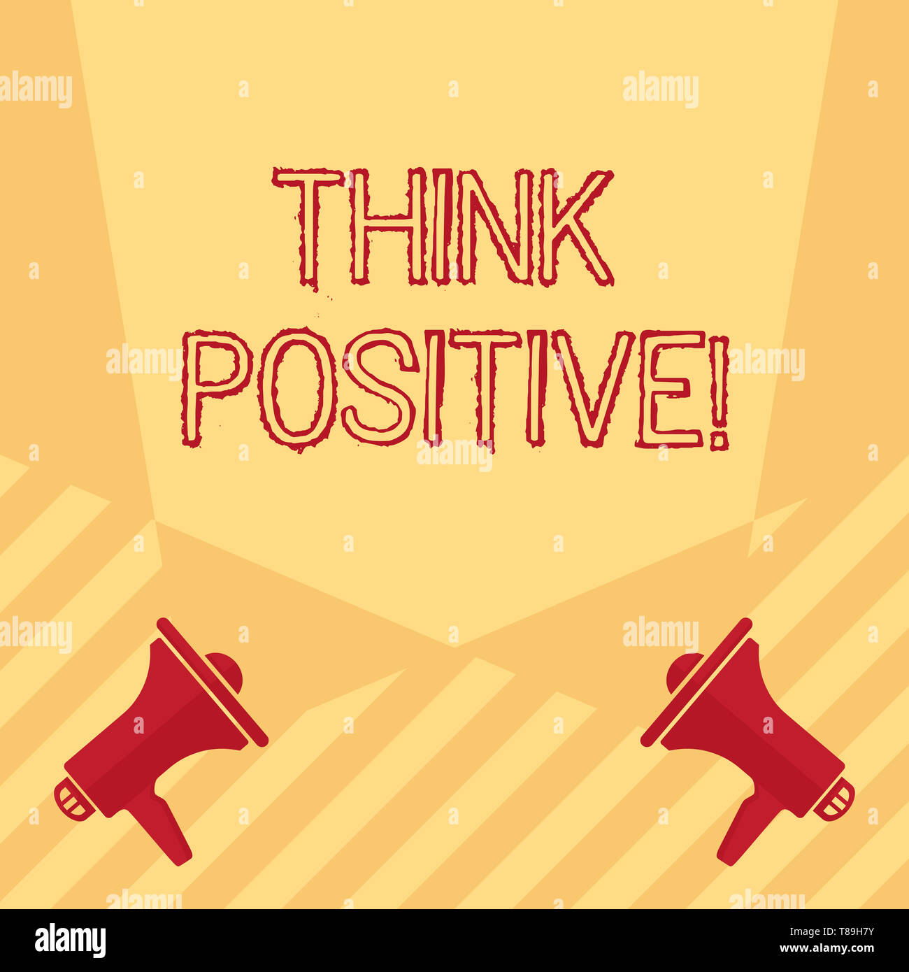 Handwriting text writing Think Positive. Conceptual photo to believe ...