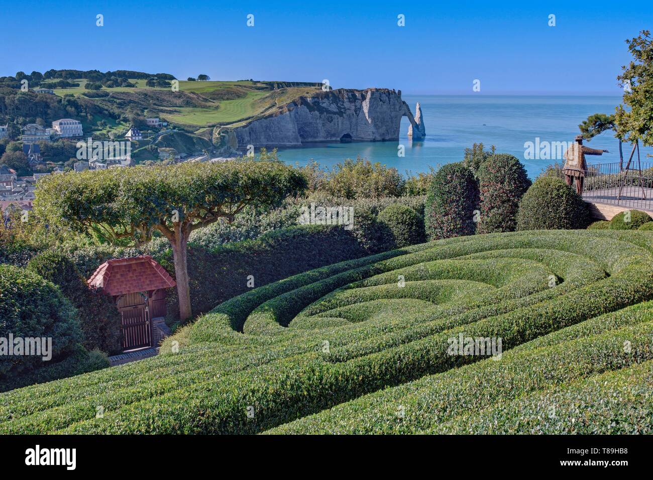 France, Seine Maritime, Etretat, gardens of Etretat, the Impressions ...