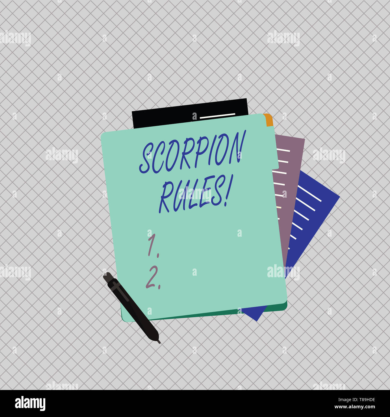 Conceptual hand writing showing Scorpion Rules. Concept meaning ...