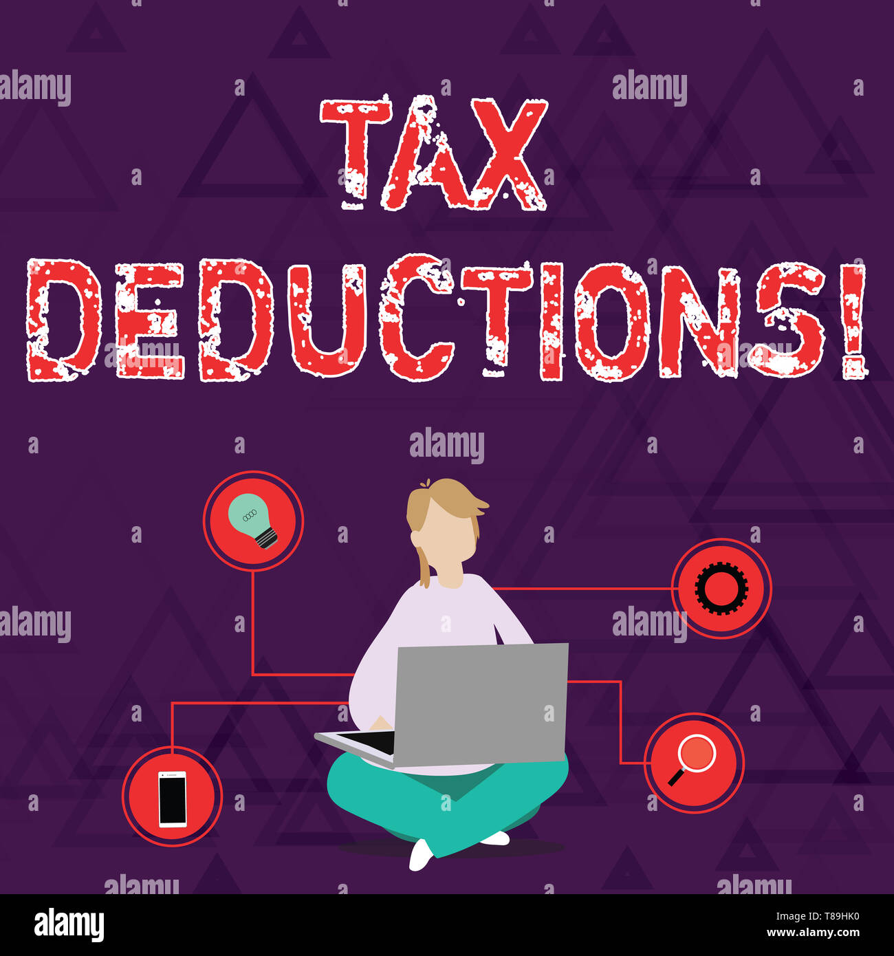 Conceptual hand writing showing Tax Deductions. Concept meaning amount ...
