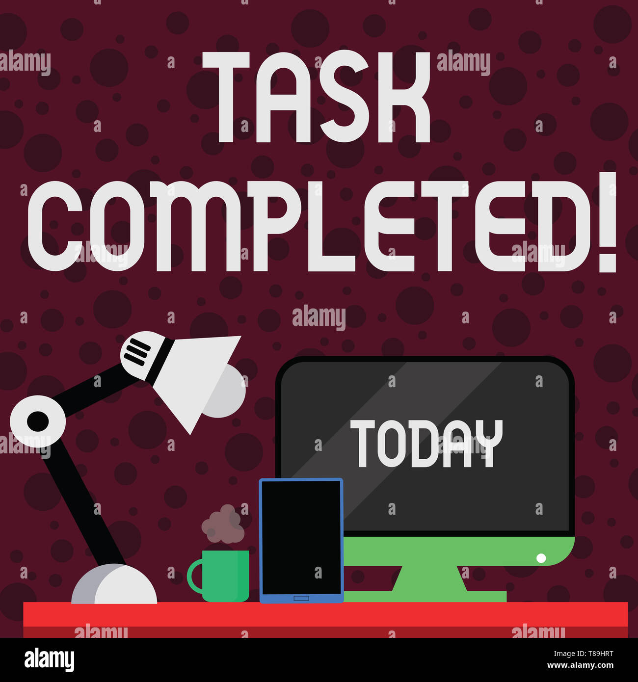 Conceptual hand writing showing Task Completed. Concept meaning ...