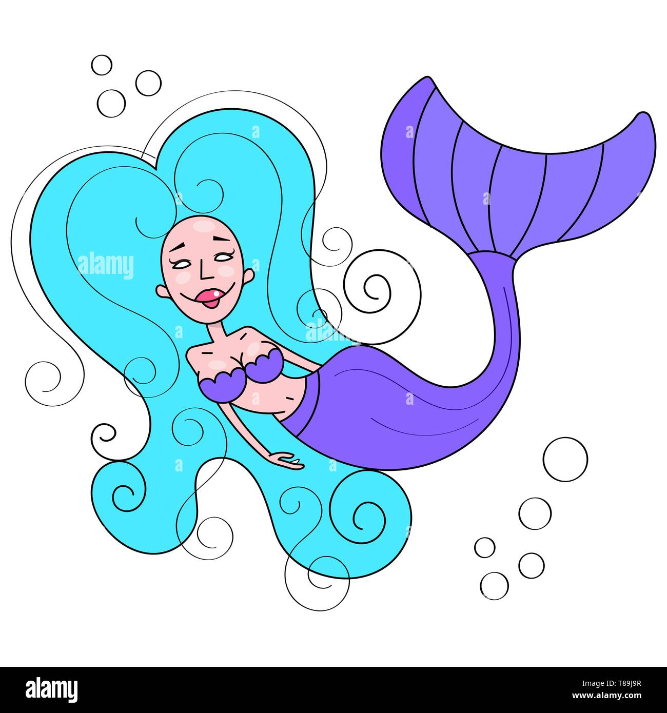 Mermaid Sketch For Kids