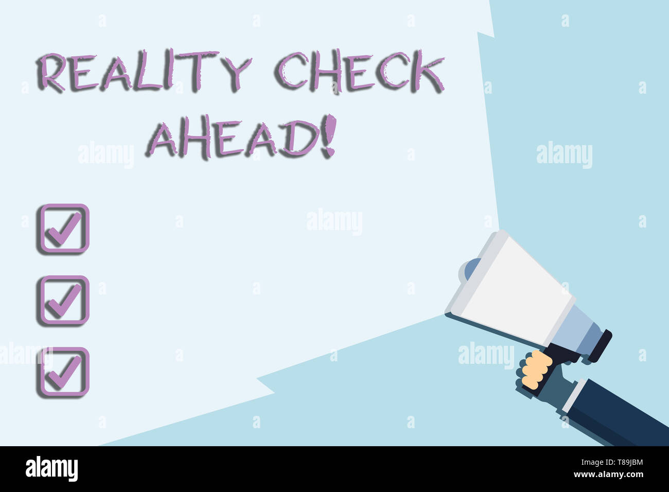 Writing note showing Reality Check Ahead. Business concept for makes ...