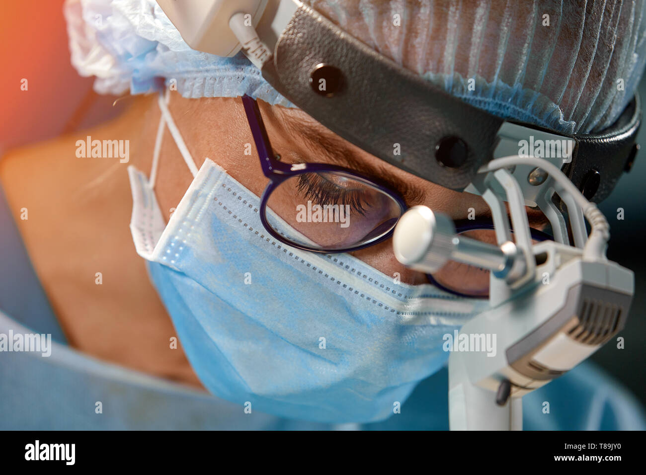 Health care, medical background, surgery concept. portrait of a surgeon ...