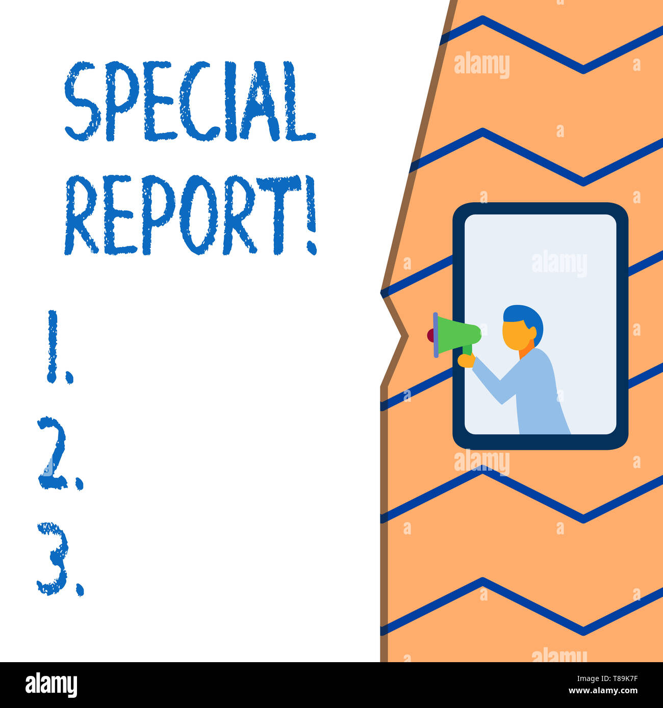 Conceptual hand writing showing Special Report. Concept meaning the ...