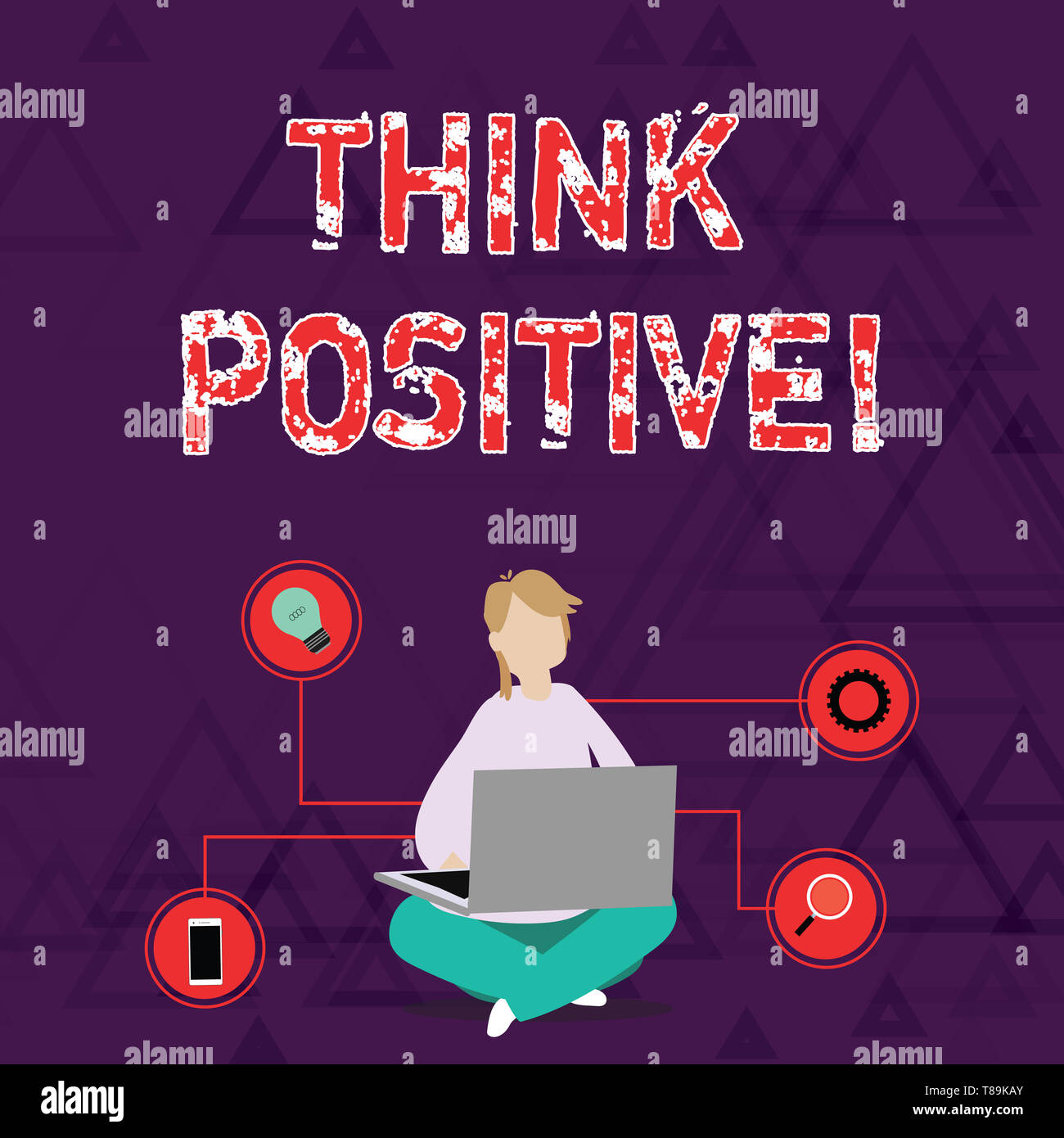 Conceptual hand writing showing Think Positive. Concept meaning to ...