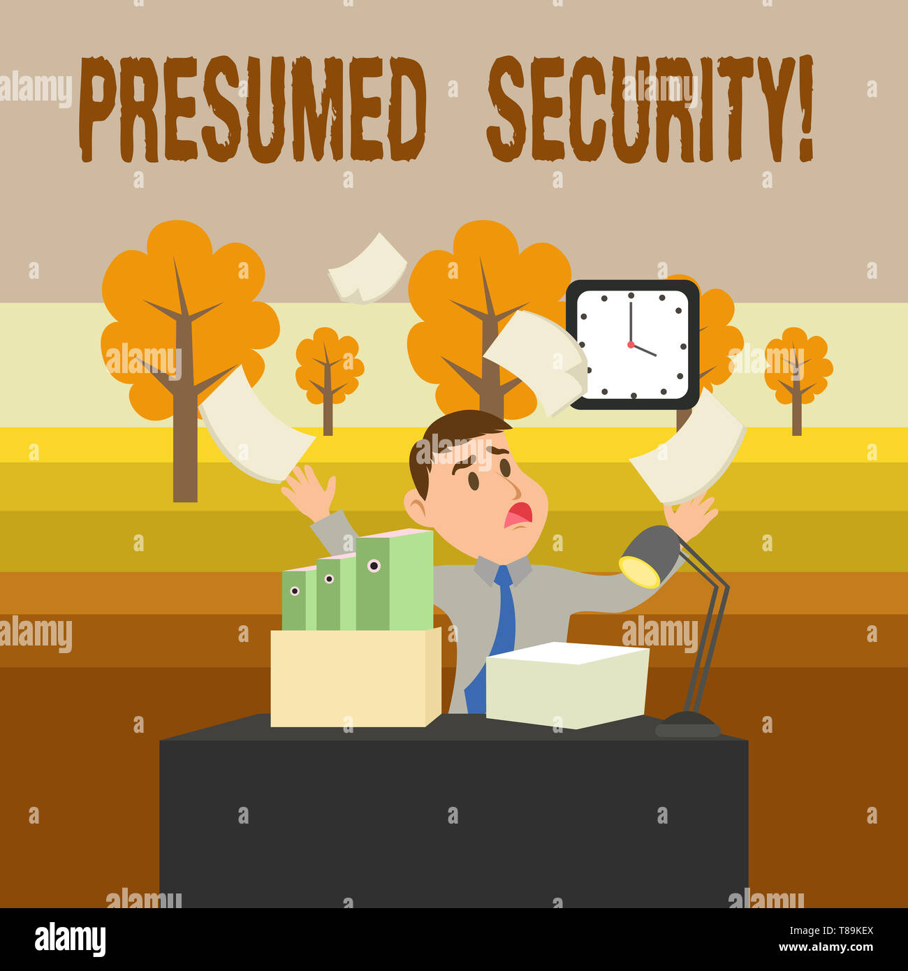 Conceptual Hand Writing Showing Presumed Security Concept Meaning System Safe From Attack Due