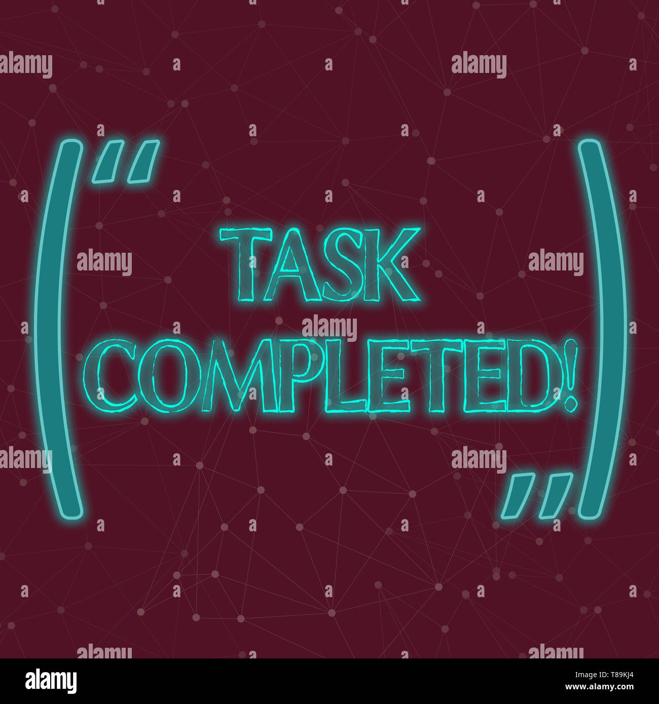 Text sign showing Task Completed. Business photo showcasing Finished ...