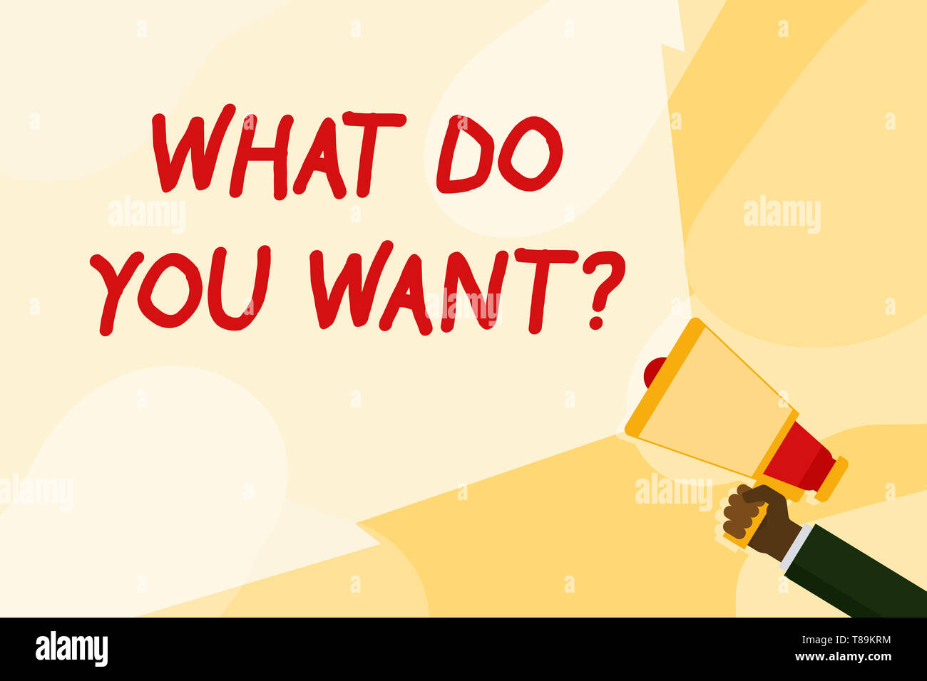 Text sign showing What Do You Want Question. Business photo text say or ...