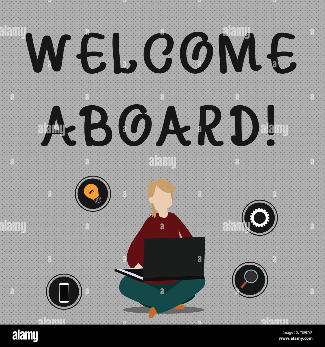 Conceptual hand writing showing Welcome Aboard. Concept meaning ...