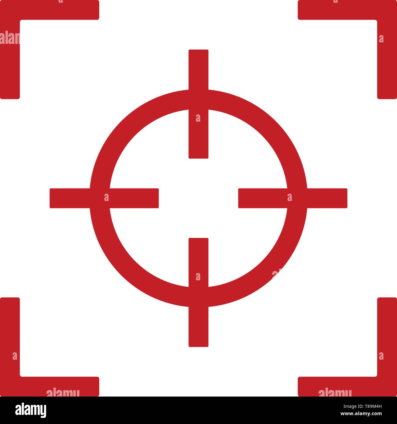 Focus symbol on white background. Image focus technique vector icon ...