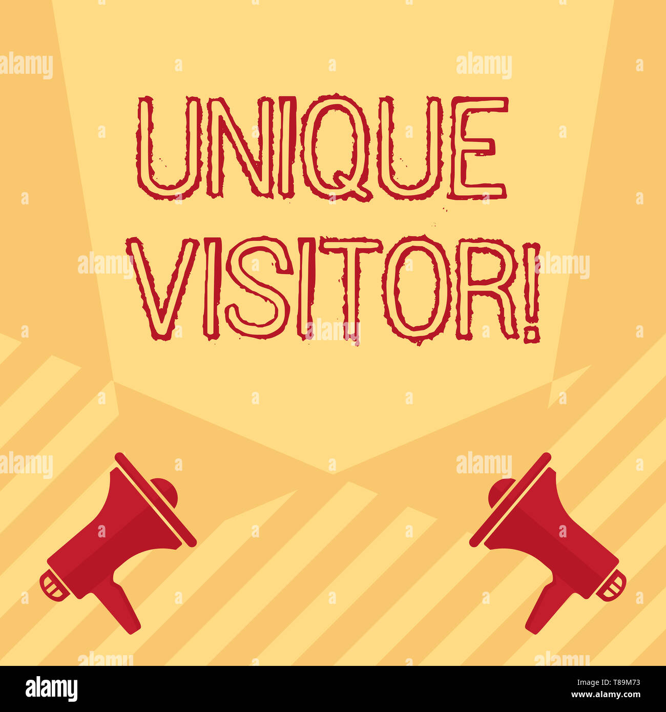 Handwriting text writing Unique Visitor. Conceptual photo Individuals ...