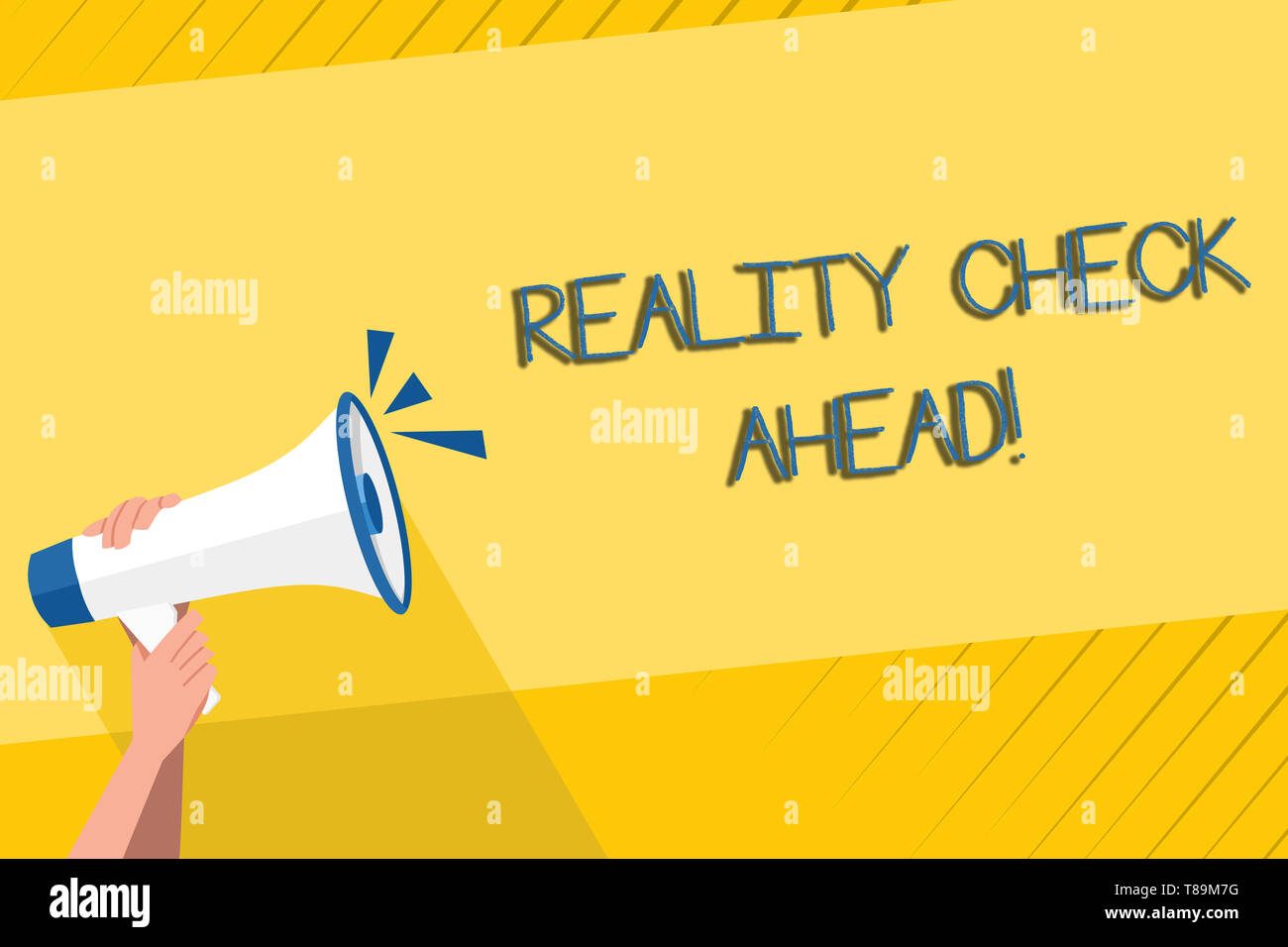 Handwriting text writing Reality Check Ahead. Conceptual photo makes ...