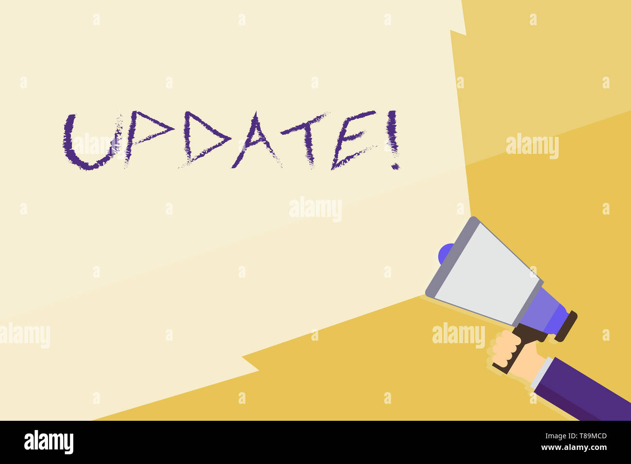 Writing note showing UPDATE. Business concept for make something more modern or up to date like ...