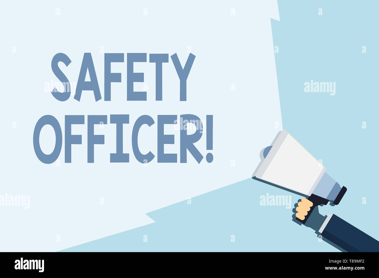 Writing note showing Safety Officer. Business concept for a ...