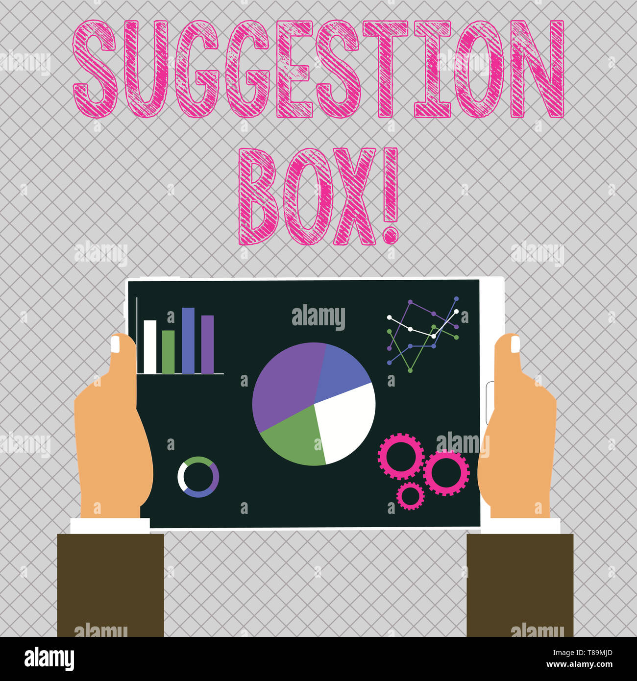 Conceptual hand writing showing Suggestion Box. Concept meaning ...