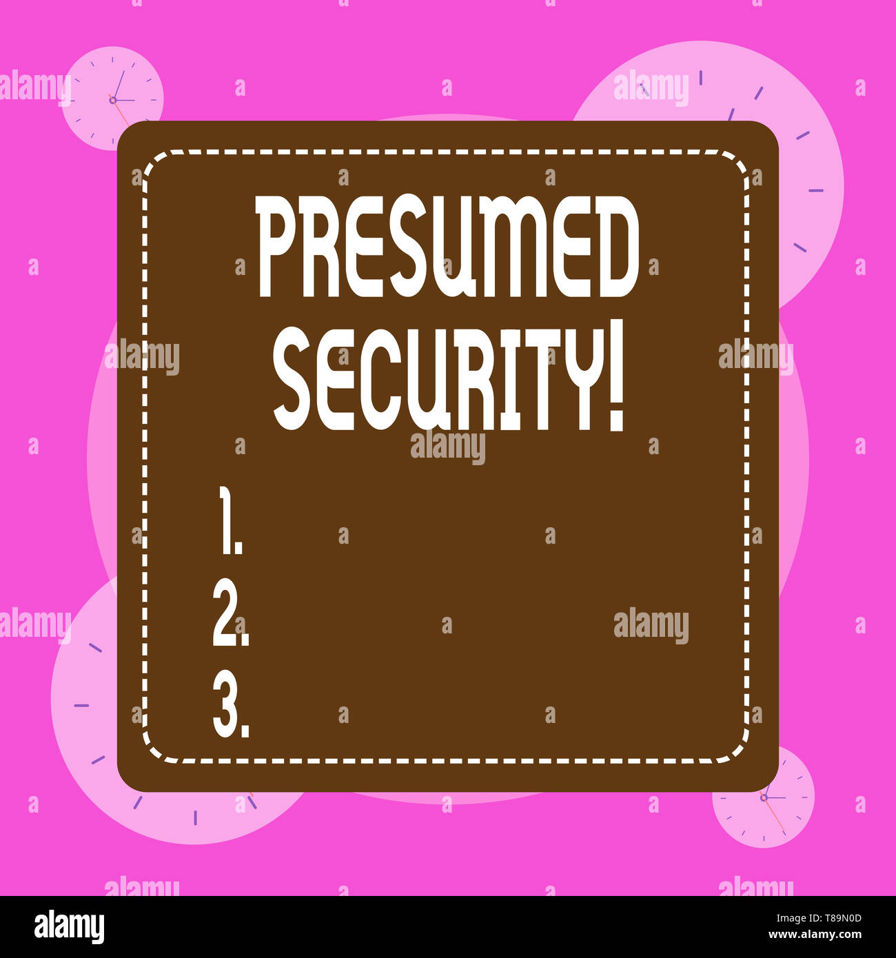 Conceptual Hand Writing Showing Presumed Security Concept Meaning System Safe From Attack Due