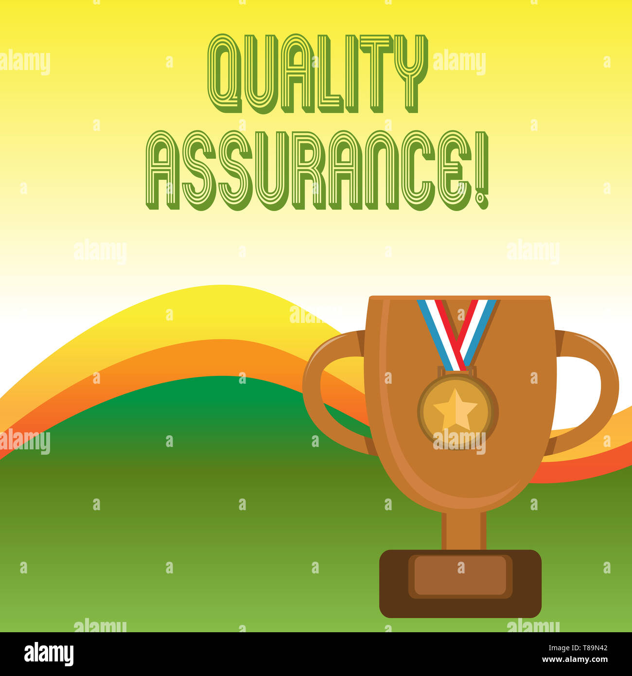 Text sign showing Quality Assurance. Business photo showcasing ...