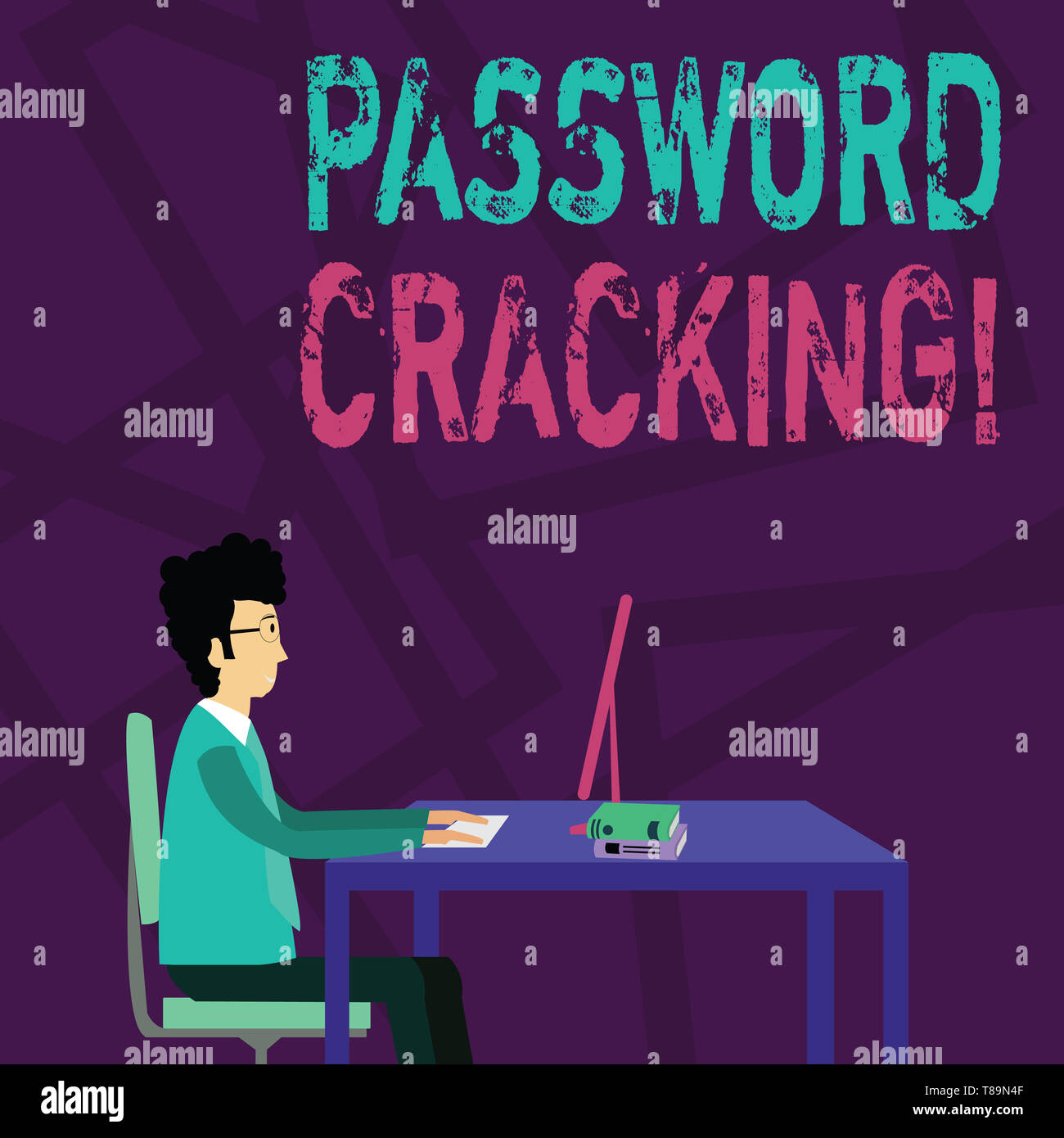 Handwriting text Password Cracking. Conceptual photo measures used to ...