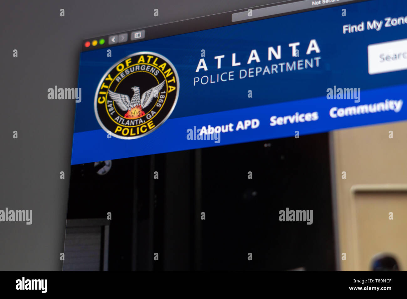Miami / USA - 05.11.2019: Atlanta Police Department website homepage ...
