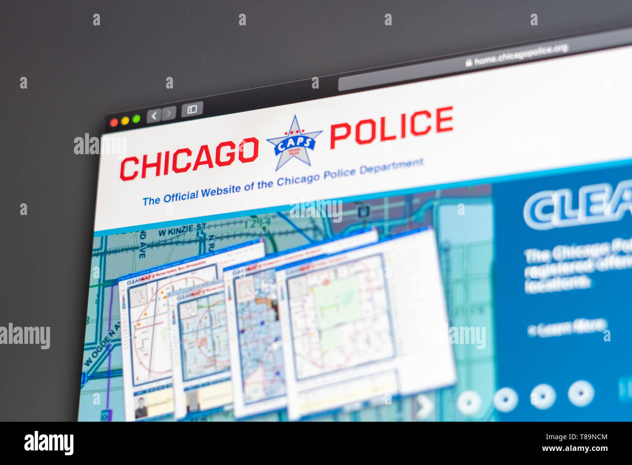 Miami / USA - 05.11.2019: Chicago Police Department website homepage ...