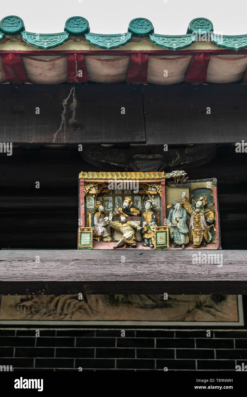 Hong Kong, China - March 8, 2019: New Territory. Tang Family Ancestral ...