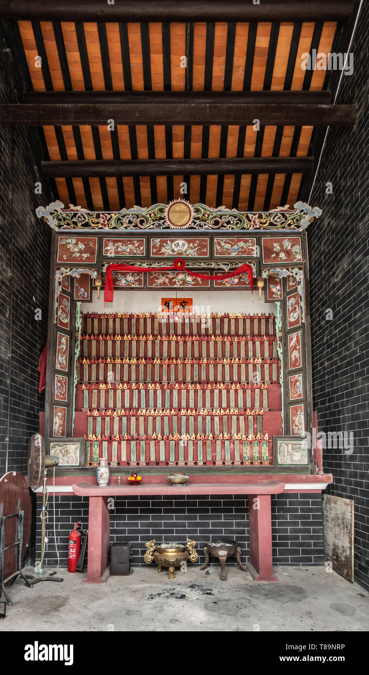 Hong Kong, China - March 8, 2019: New Territory. Tang Family Ancestral ...