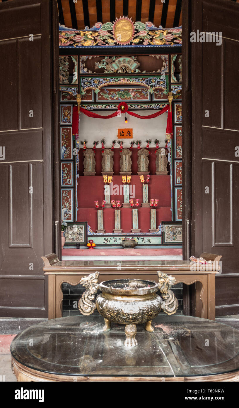 Hong Kong, China - March 8, 2019: New Territory. Tang Family Ancestral ...