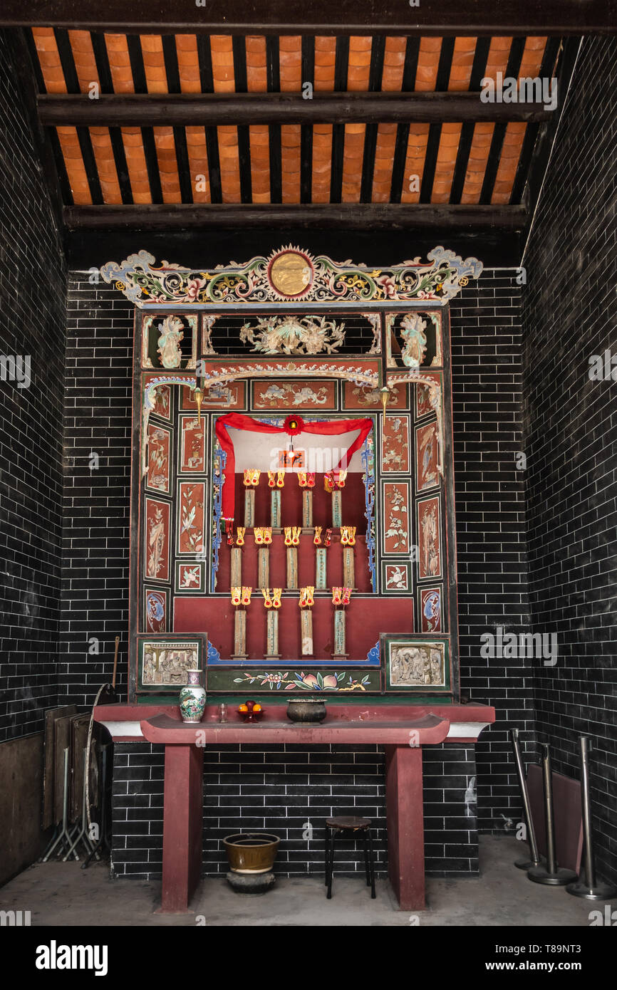 Hong Kong, China - March 8, 2019: New Territory. Tang Family Ancestral ...