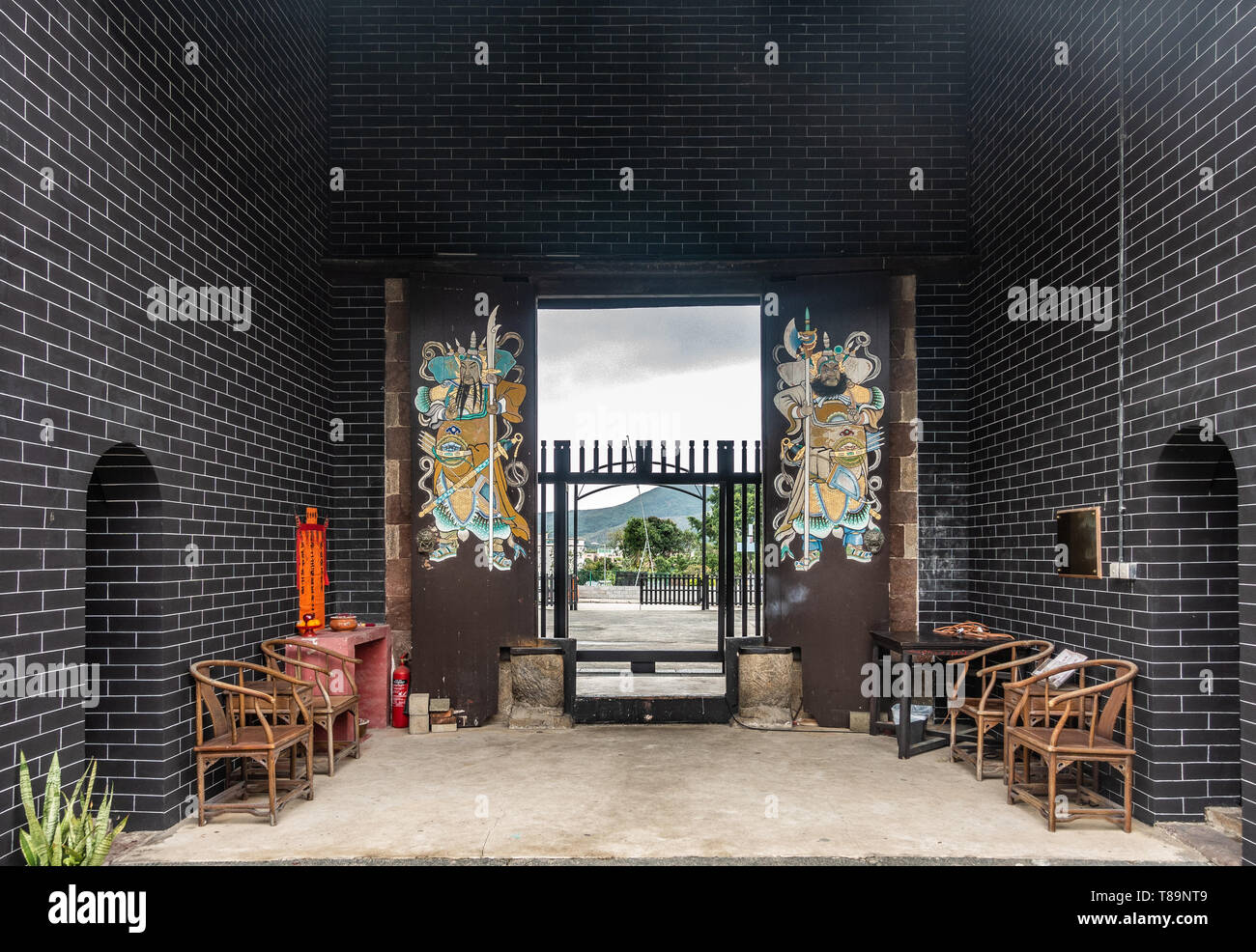 Hong Kong, China - March 8, 2019: New Territory. Tang Family Ancestral ...