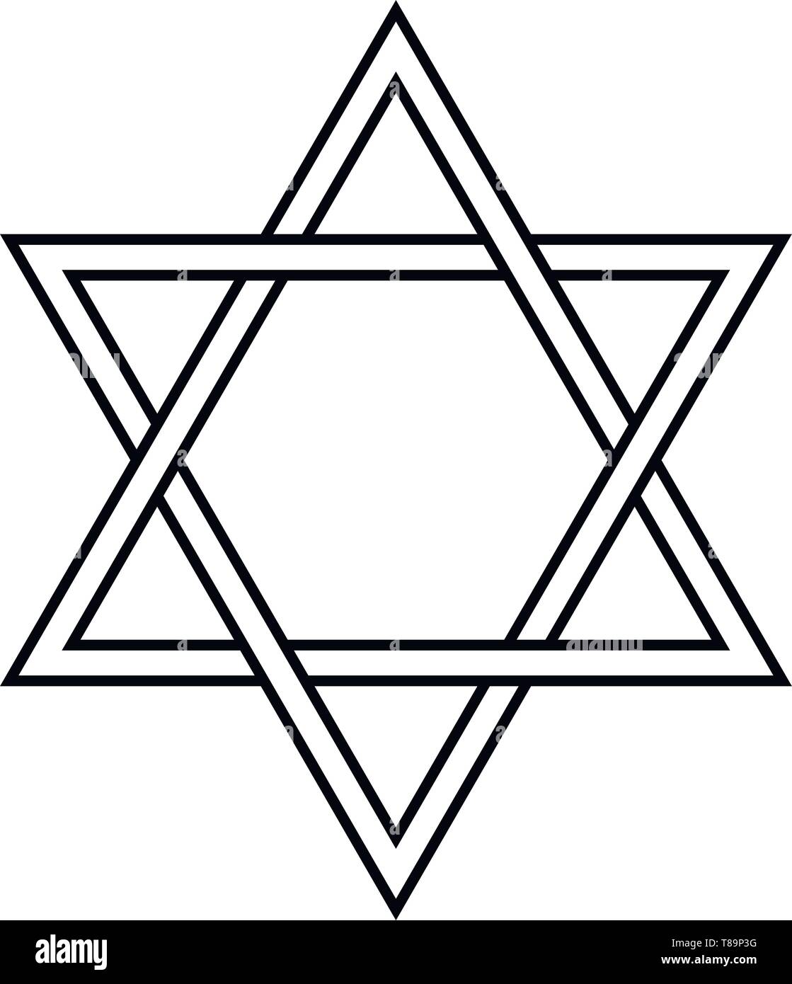 Interlaced Hexagram Star of David vector illustration eps 10 Stock ...