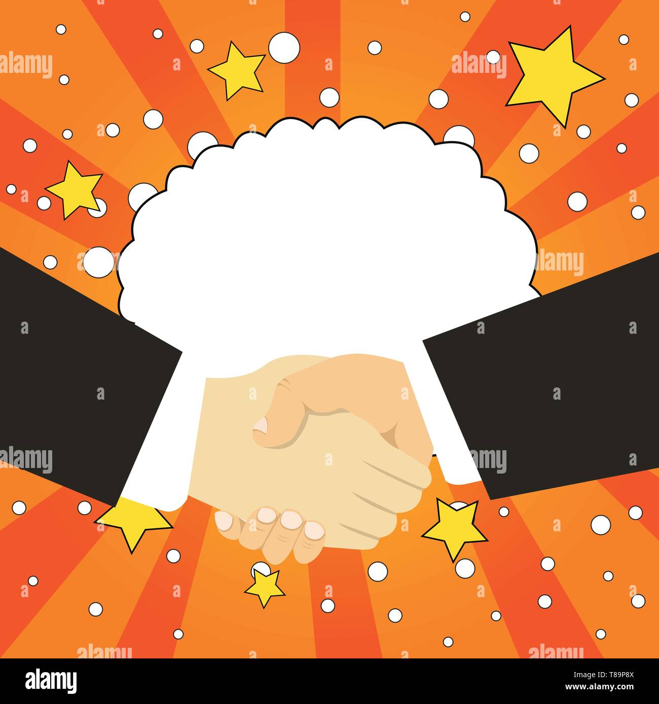 Office colleagues shaking hands meeting Stock Vector Images - Alamy