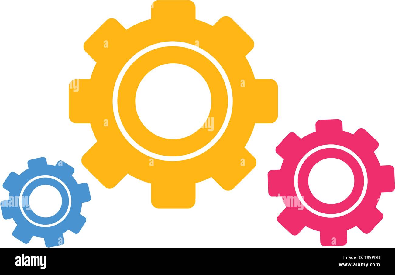 Interlocking Gears Vector