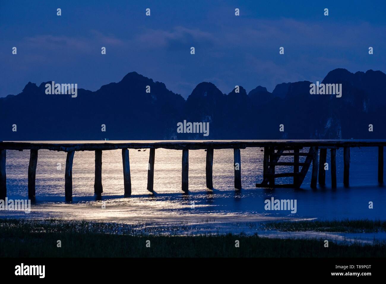 Vietnam, Ha Long bay a World heritage site of UNESCO, Van Don island ...