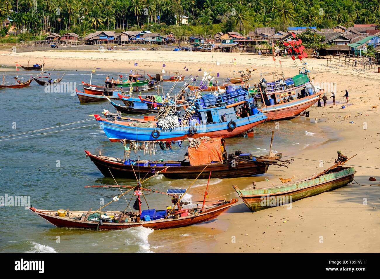Myanmar, Burma, Tanintharyi region, Dawei or Tavoy, San Maria beach ...
