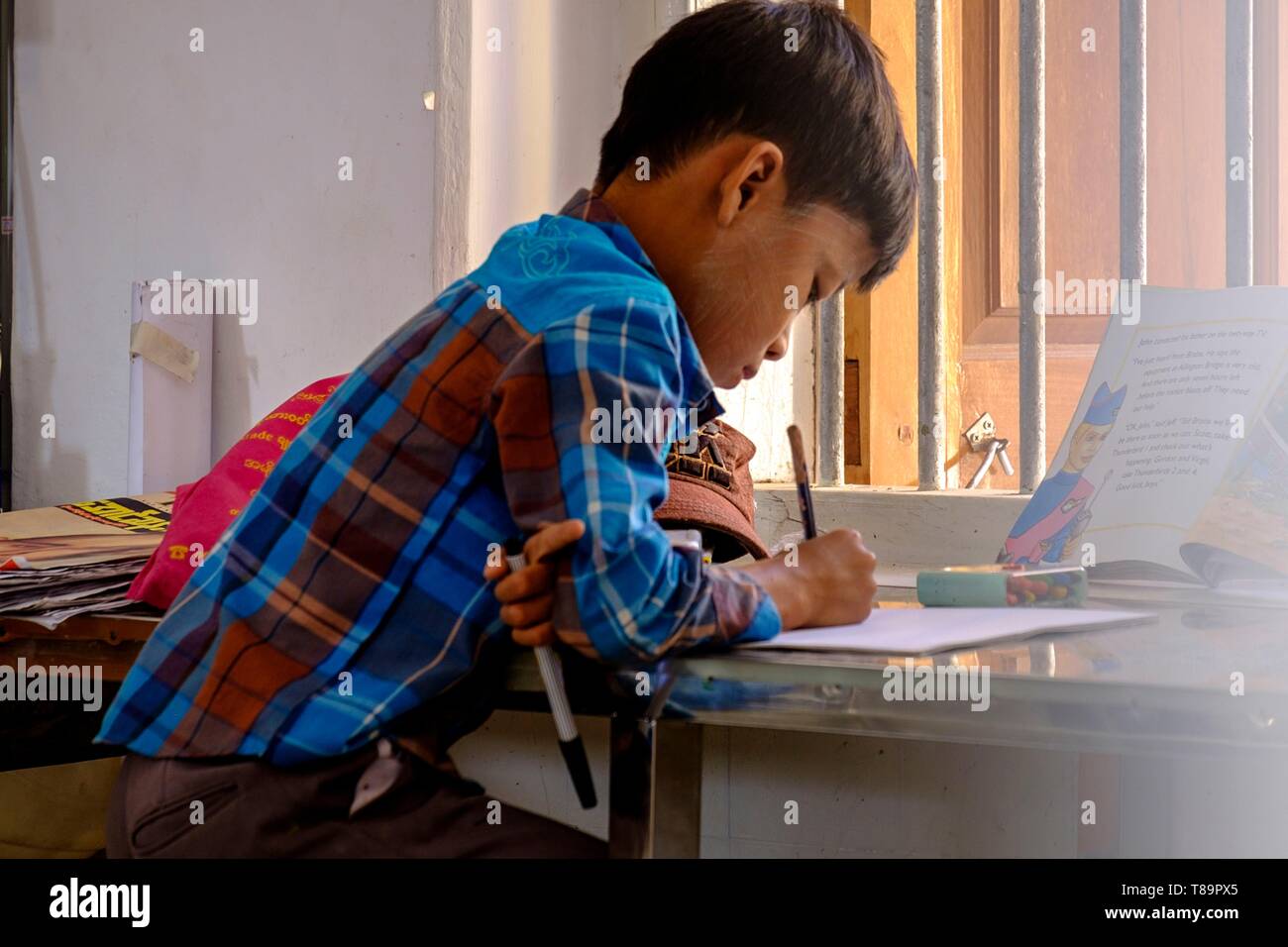 Myanmar, Burma, Tanintharyi region, Dawei or Tavoy, pagoda ShweTaung ...
