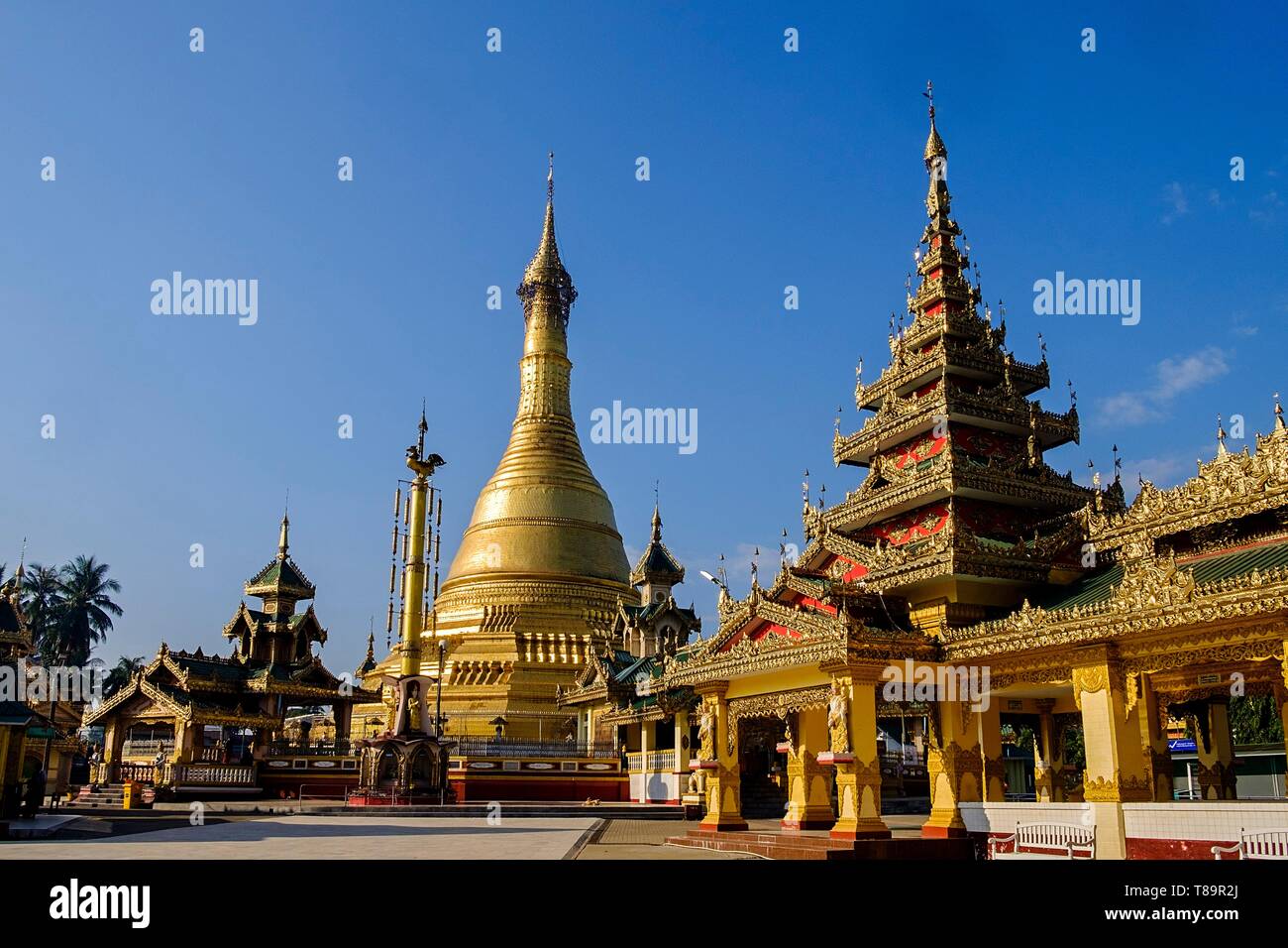 Myanmar, Burma, Tanintharyi region, Dawei or Tavoy, pagoda ShweTaung ...