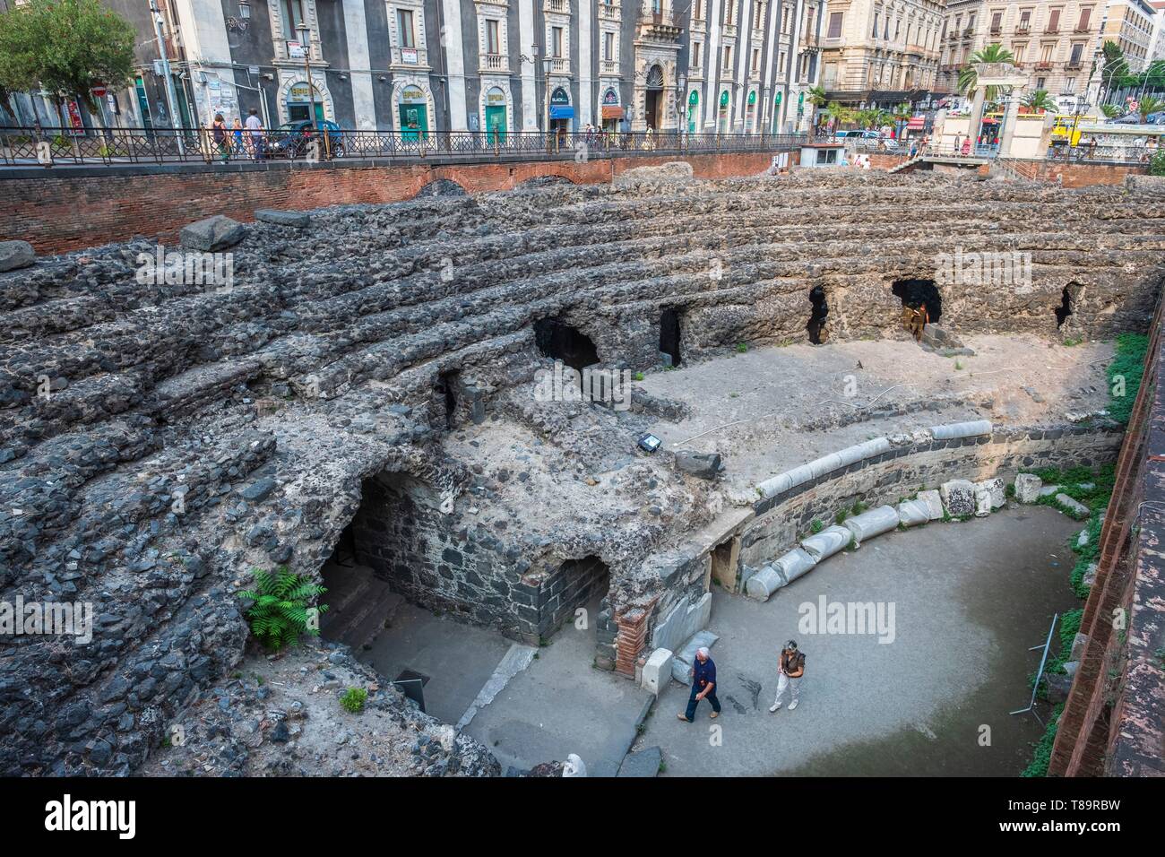 Italy, Sicily, Catania, Baroque city listed as UNESCO World Heritage ...