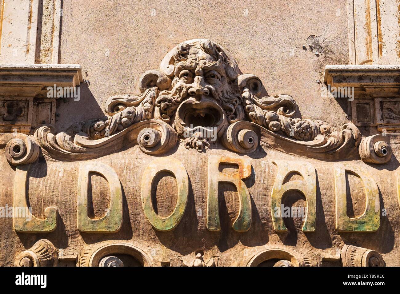 Italy, Sicily, Acireale, Palazzo Modo, former Eldorado theatre, of the ...