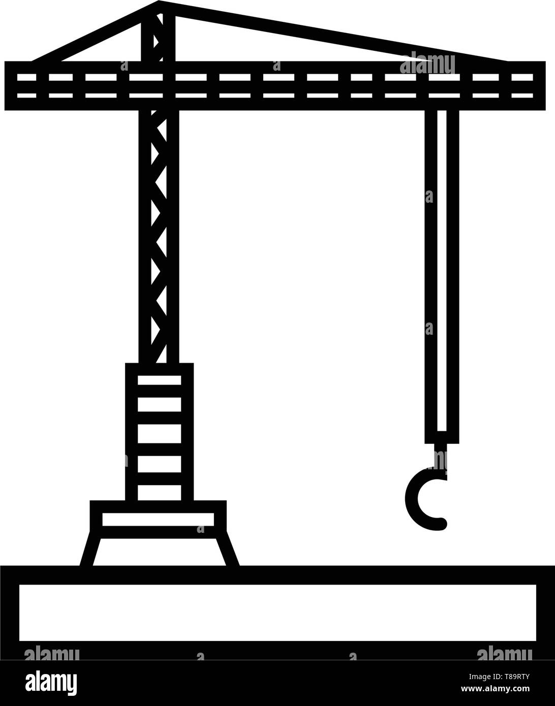 Crane machine icon- vector sign symbol Crane icon Stock Vector Image ...