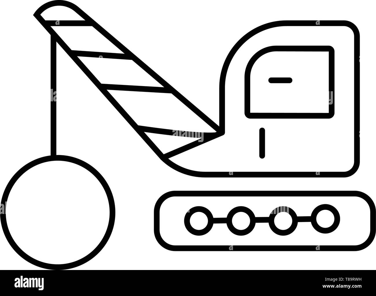 Crane building icon black white Cut Out Stock Images & Pictures - Alamy