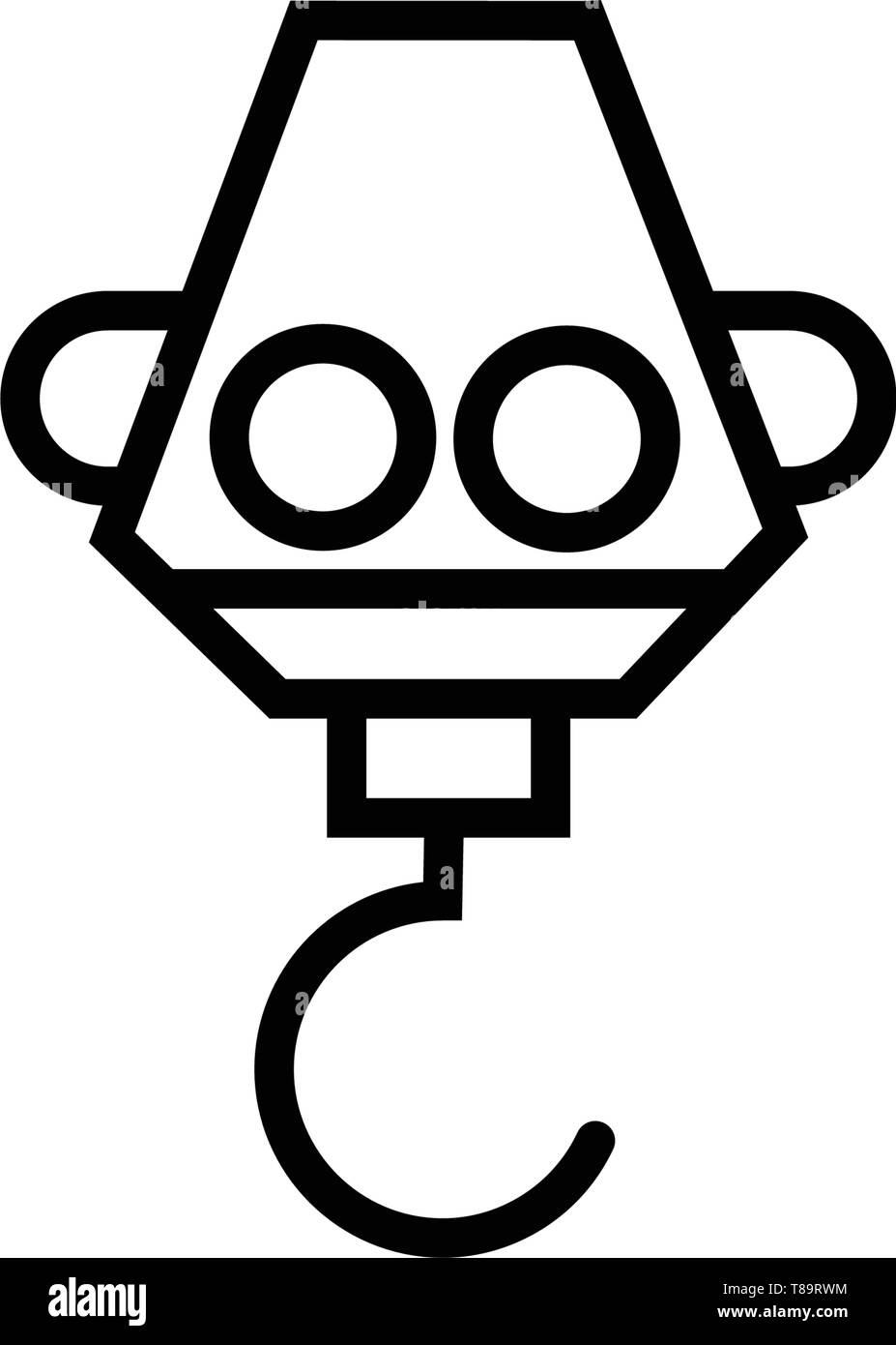 Industrial hook icon- vector sing symbol Stock Vector Image & Art - Alamy