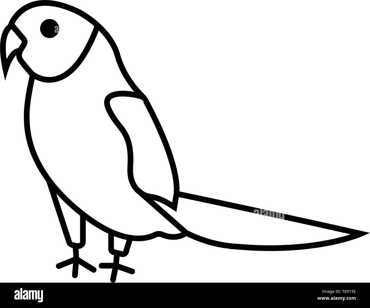 Parrot bird- vector sign symbol bird illustration Stock Vector Image ...