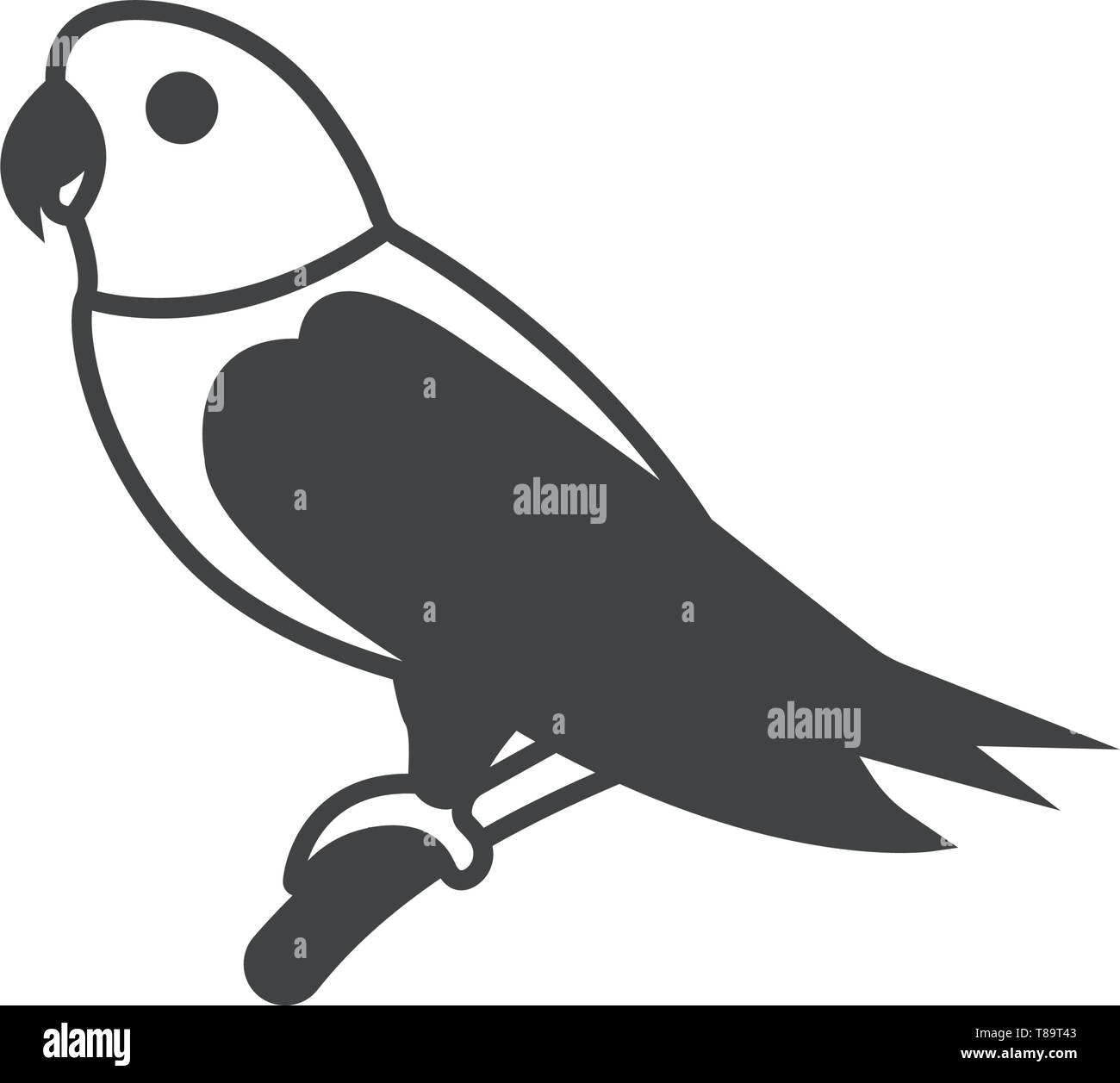 Parrot bird- vector sign symbol. Parrot illustration Stock Vector Image ...